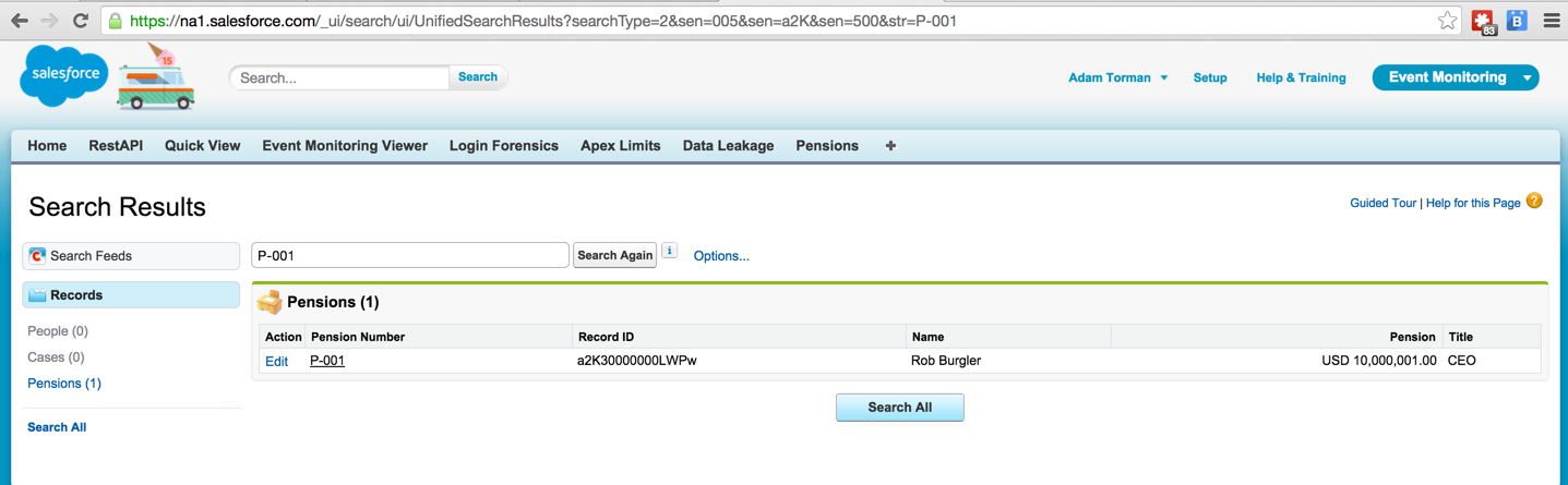 Salesforce Hacker: Who saw the CEO's pension record?