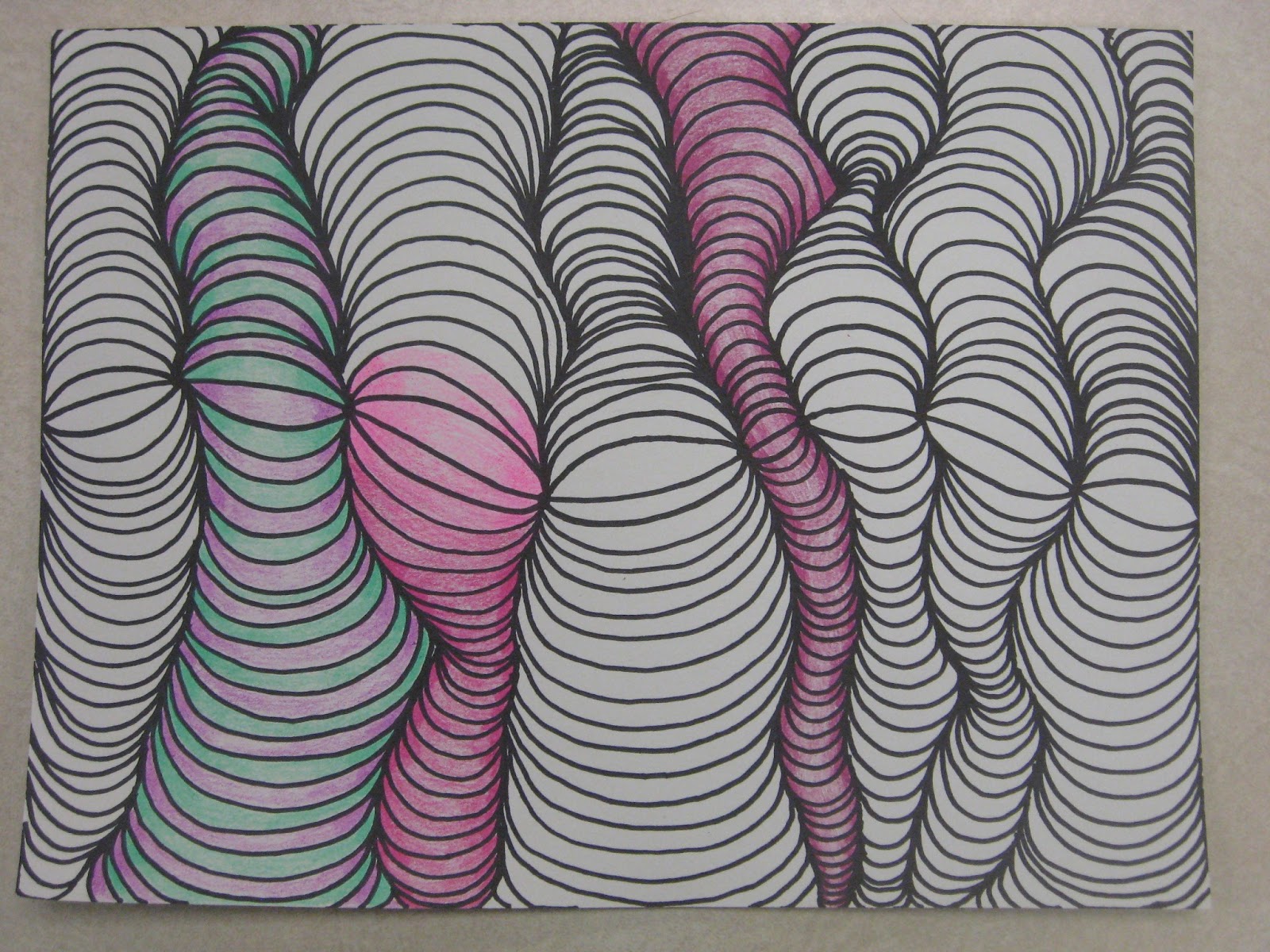 Miss Young's Art Room: 3D Line Design with 5th Grade