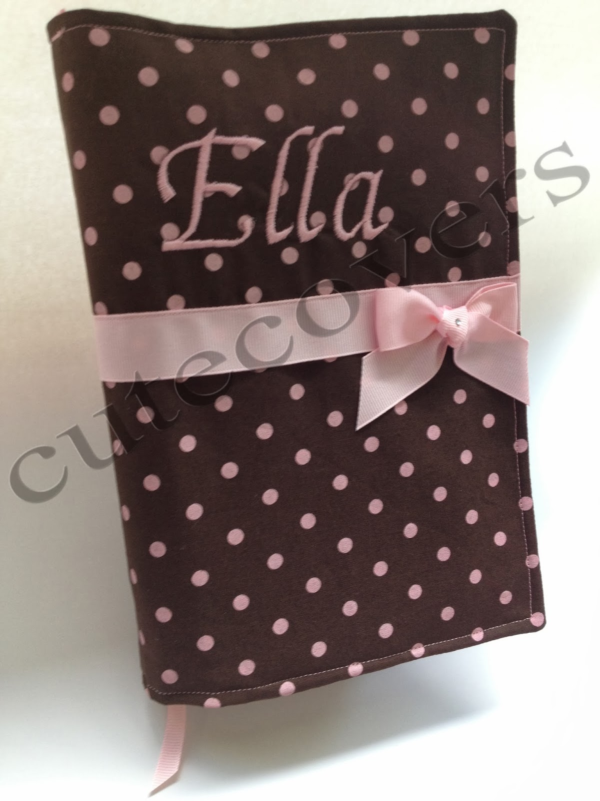 Cute Covers: Pink Dots Cover Personalized in Pink
