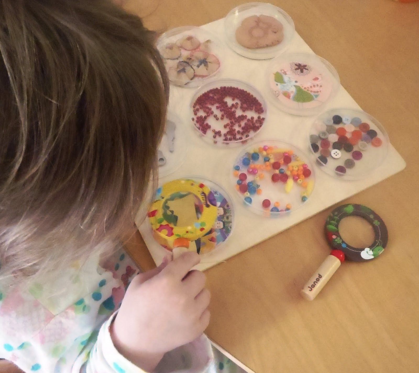 A Little Learning For Two: Magnifier Discovery Board