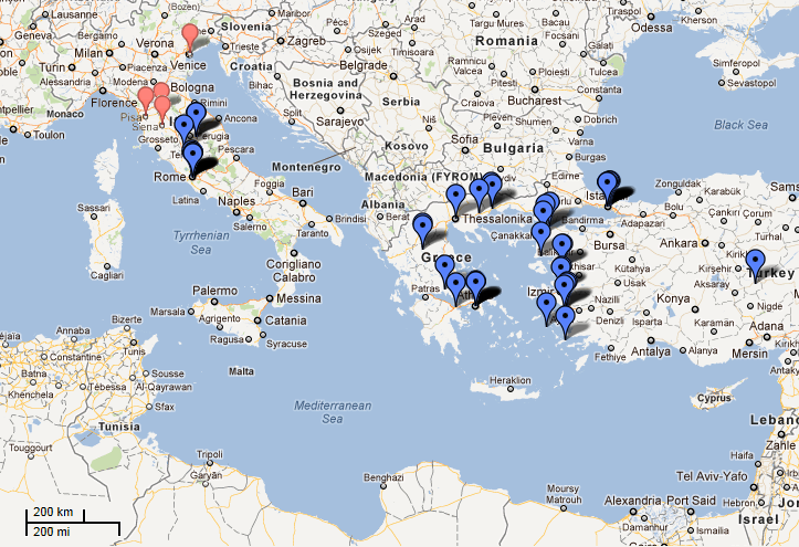 In the Footsteps of St Paul: Pilgrimage Map