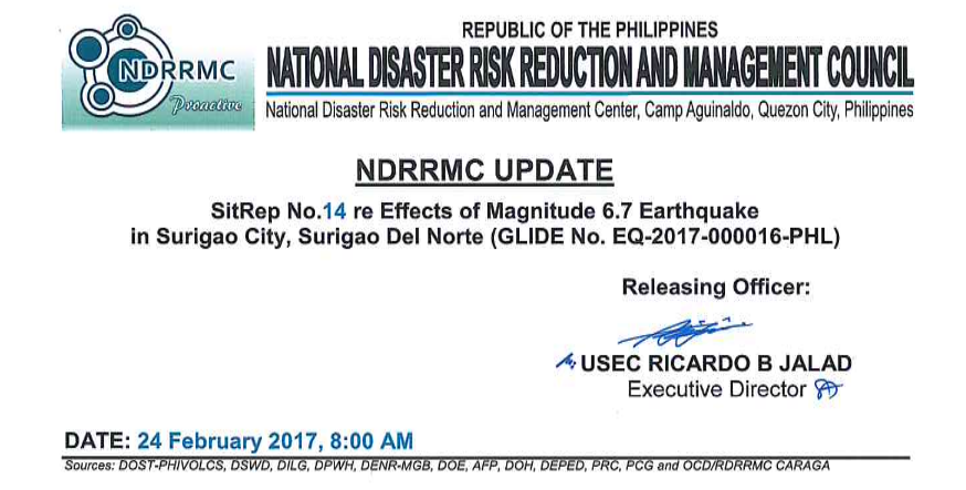 Earthquake Prediction: Philippines: NDRRMC SitRep No. 14 re Effects of ...