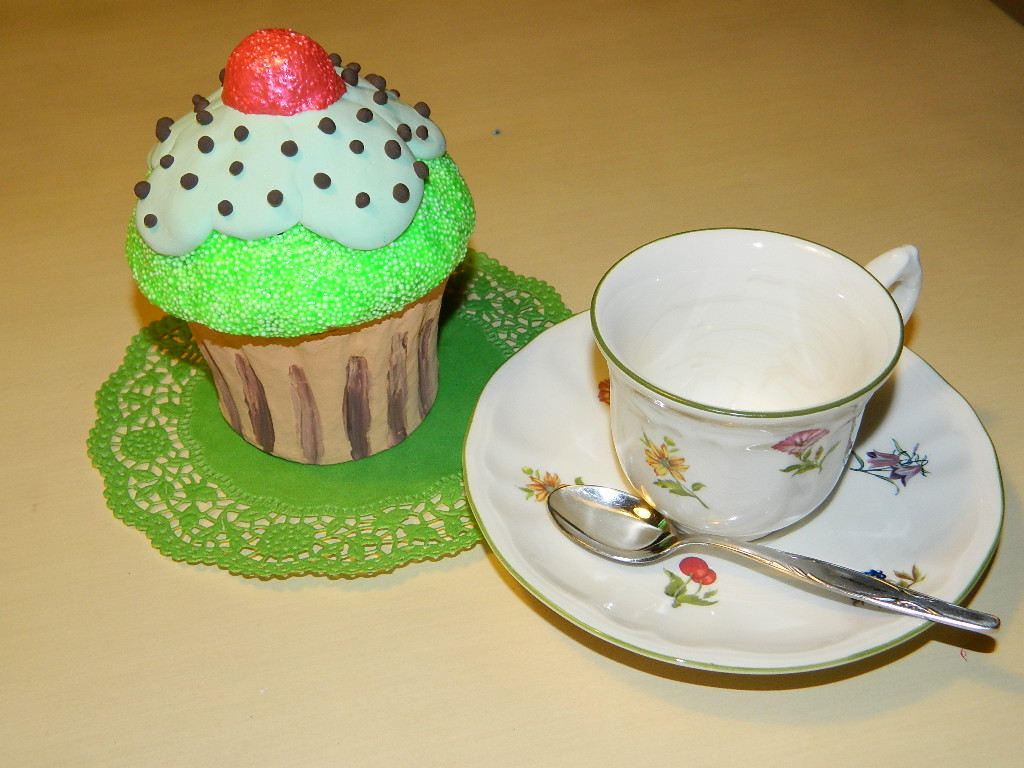 Los Colores de Violeta: Cajita muffin con Silk Clay y Foam Clay