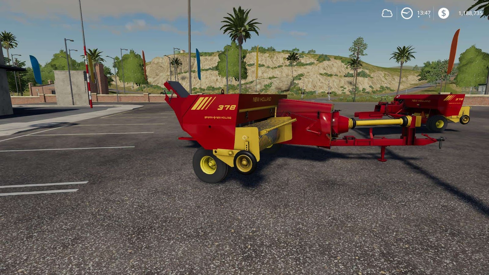 FS19 NH 378 Baler with Options v1.2 - FS 19 & 22 USA Mods Collection