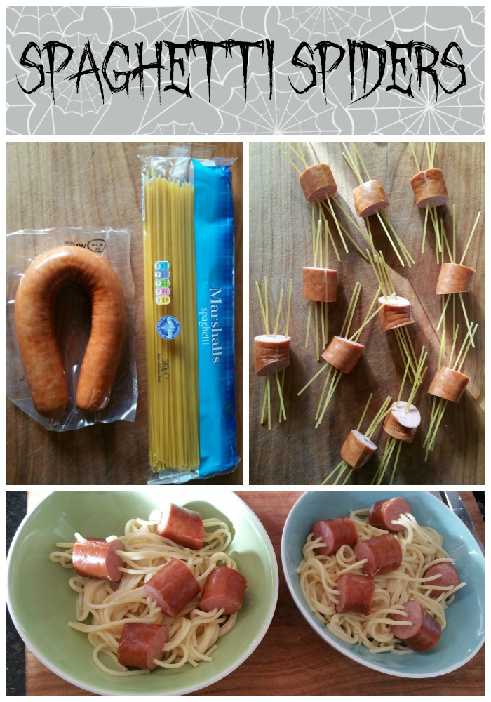 Spaghetti Spiders - Just a Crafty Mama