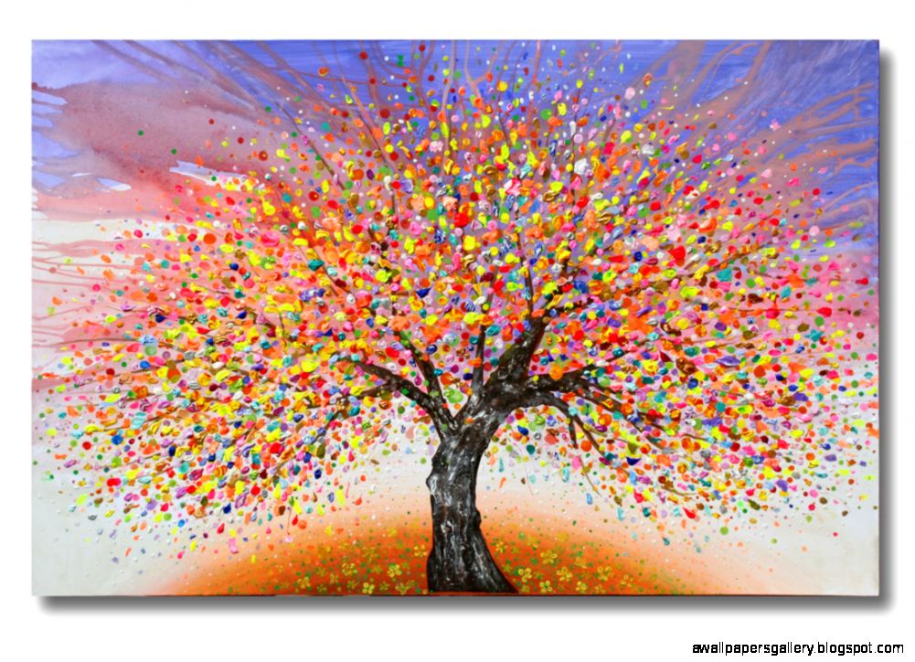 Abstract Tree Paintings | Wallpapers Gallery
