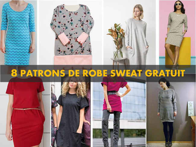 8 Patrons couture gratuit robe sweat femme Bettinael.Passion.Couture ...