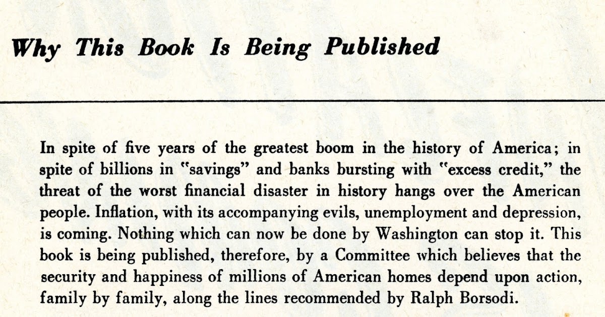 Upland: Ralph Borsodi's AdviceFor Surviving Economic Disaster(Part 2)
