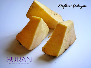 Veg Indian Cooking: Spicy Suran (Indian Yam) Tomato Curry