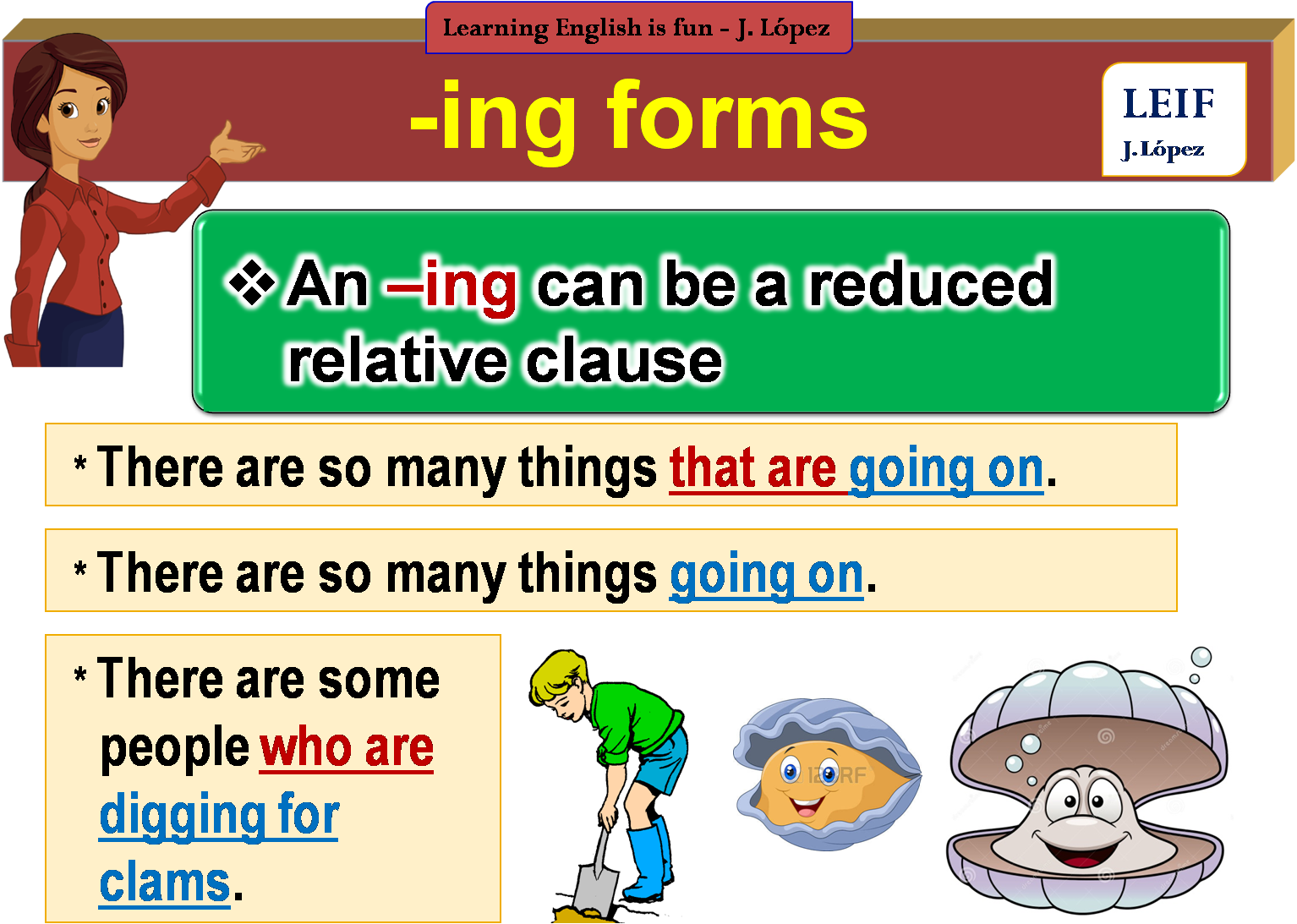 High Intermediate Level : U7: -ing forms