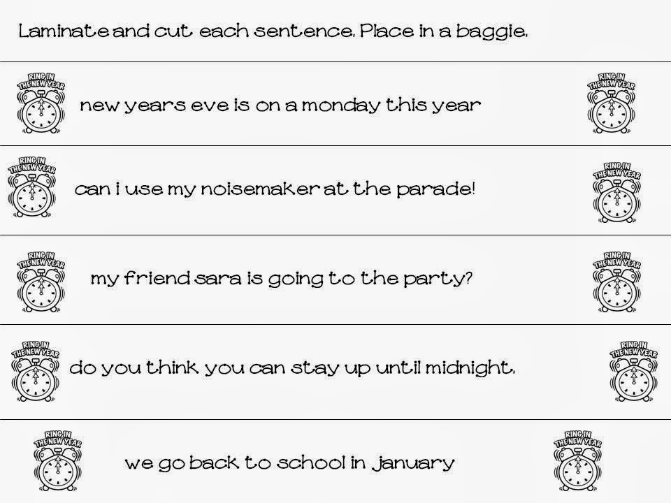 Second Grade Perks: New Year Station Rotation Freebie