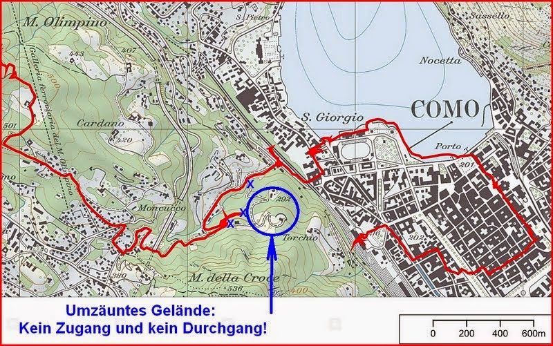 Pfannenstiel Wanderblog: Wanderung im grenznahen Italien: Chiasso - Como