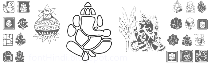 Shree Ganesha symbols font, free download creative and beautiful ...