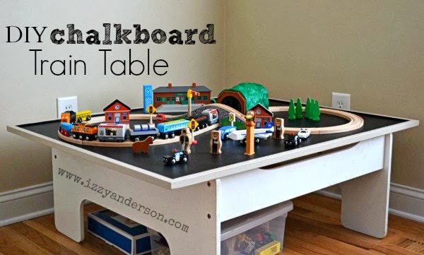 Write Snap Scrap: DIY Chalkboard Train Table