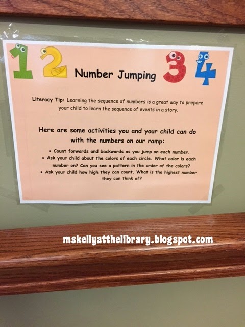Ms. Kelly at the Library: Counting Ramp: Our new early literacy center