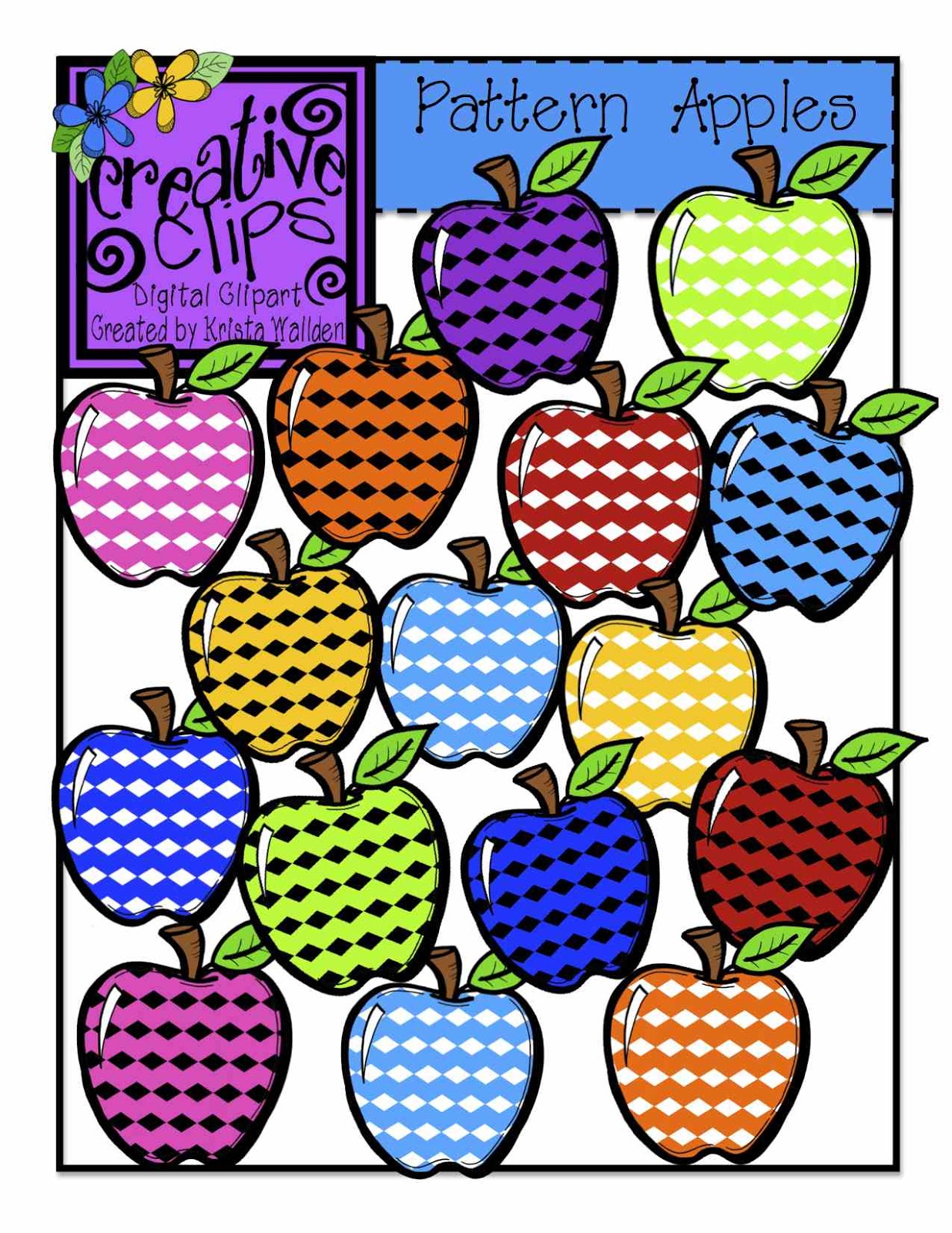The Creative Chalkboard: FREE Rainbow Apples and New Clipart Sets Galore!!