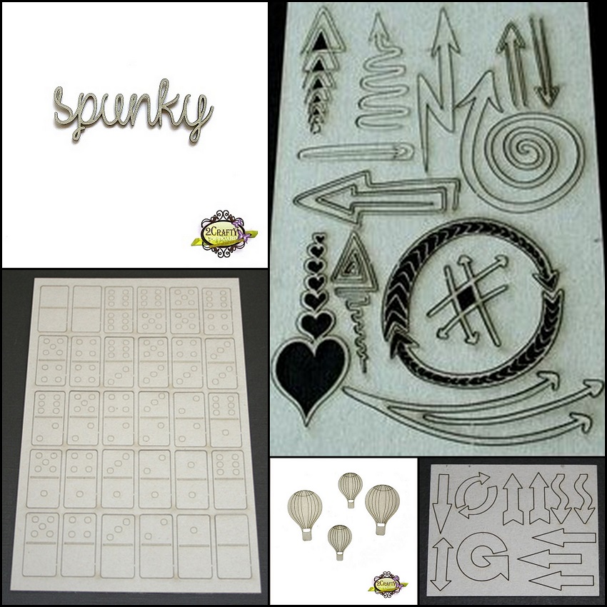 2 Crafty Chipboard : August Inspiration 'Spunky' layout By Rachael Funnell