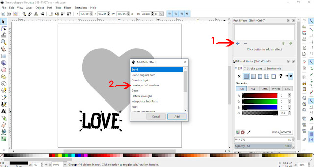 How to warp text into the shape of an object in Inkscape | Design Bundles