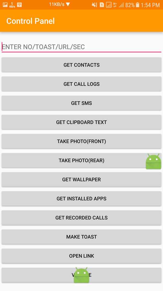 2 : Features of android RAT : Android Rat From Scratch
