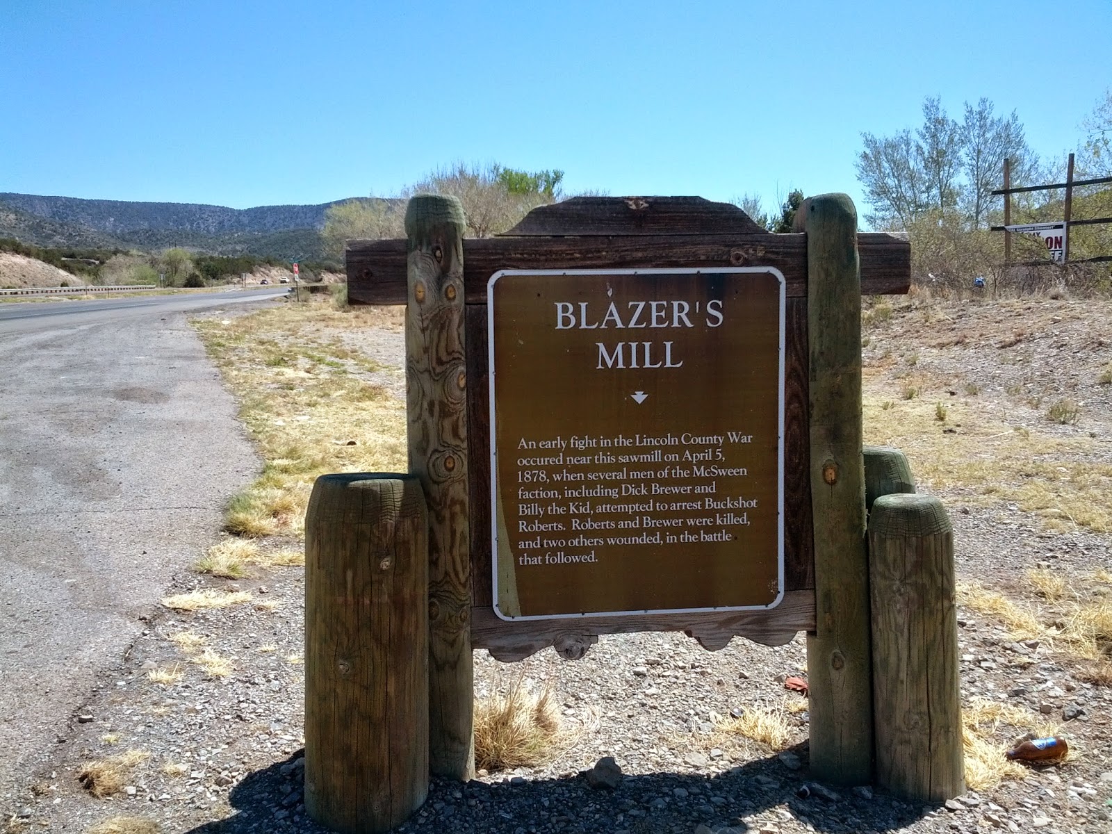Historical Markers of New Mexico: Blazer's Mill Historical Marker ...