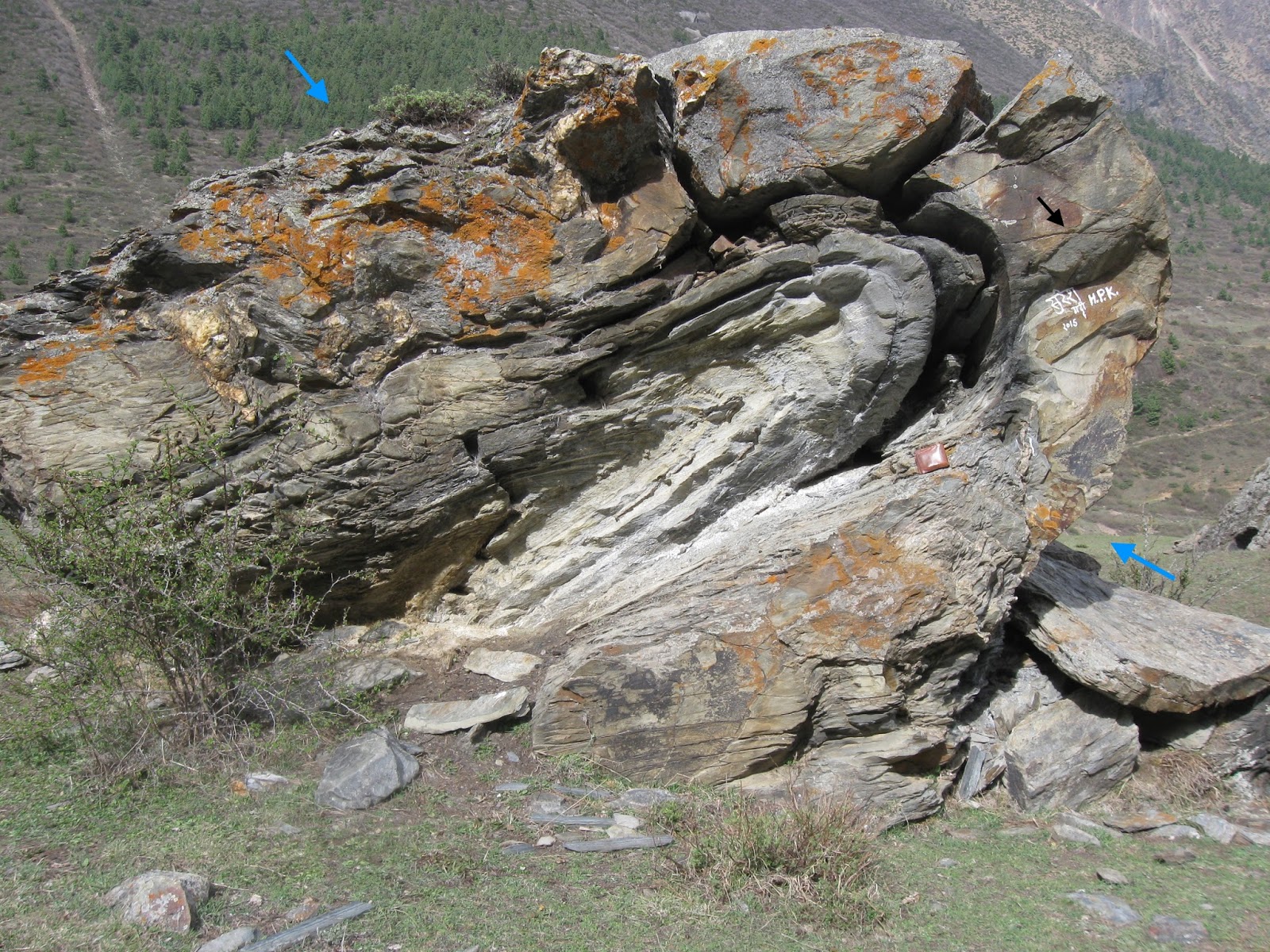 Rapid Uplift: Field Photo: A Bend In The Rocks