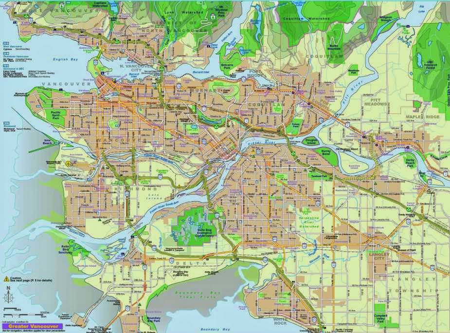 Map of Vancouver Canada