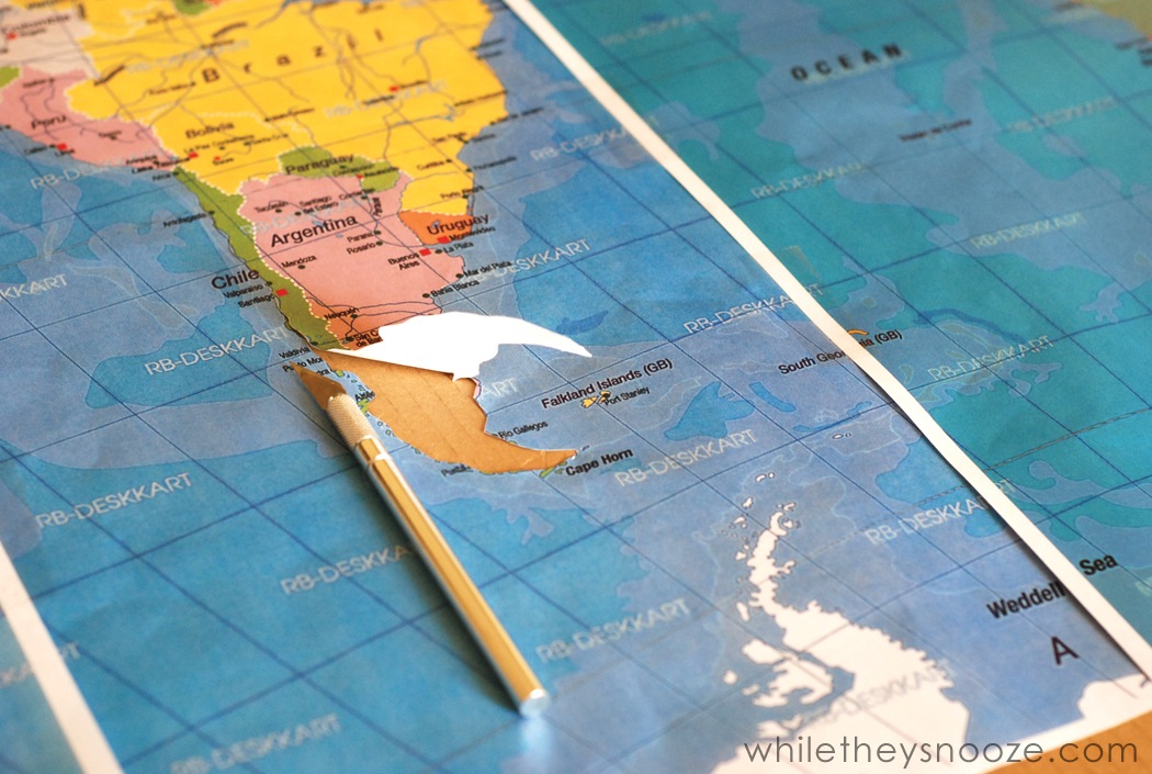 While They Snooze: DIY Map Table Tutorial
