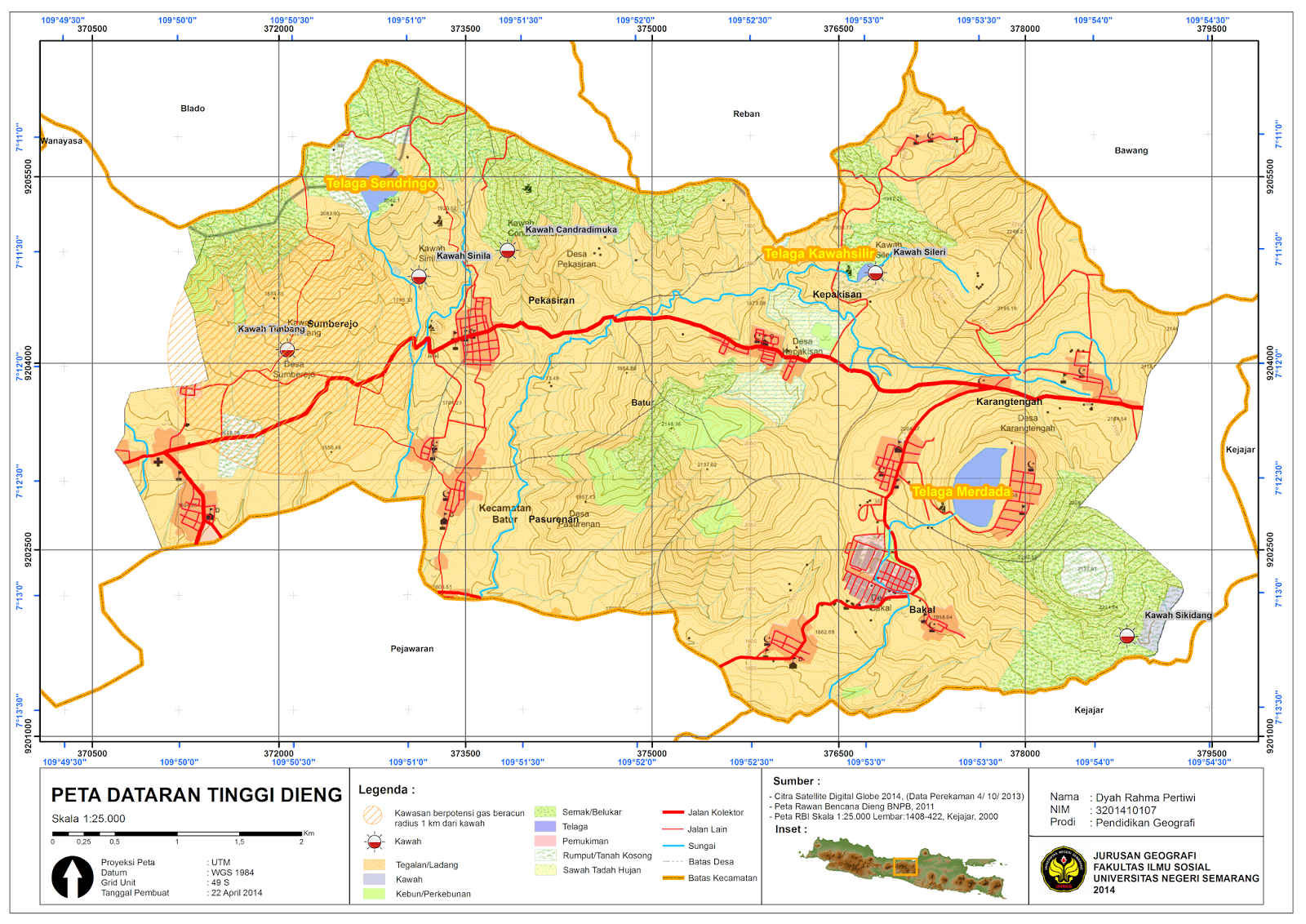 Ide Terkini 36+ Peta Dataran Tinggi Dieng