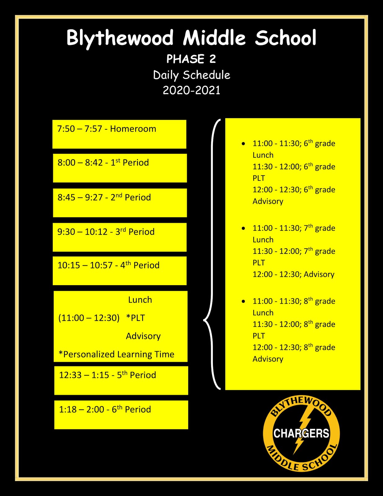 Blythewood Middle School: BMS Important Dates...