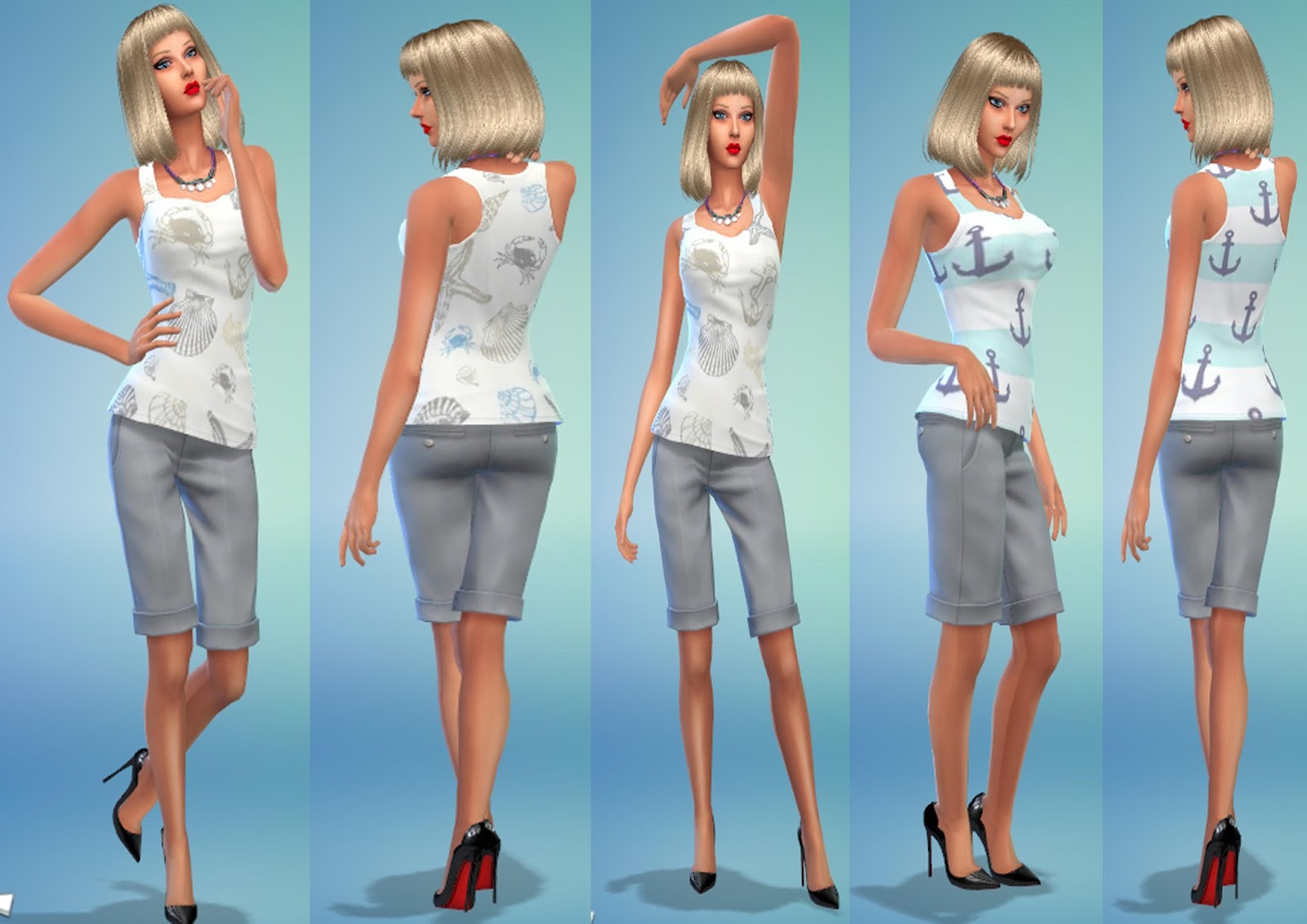 Conti Sims: Coleção "Navy Sailor" (Navy Collection Download)