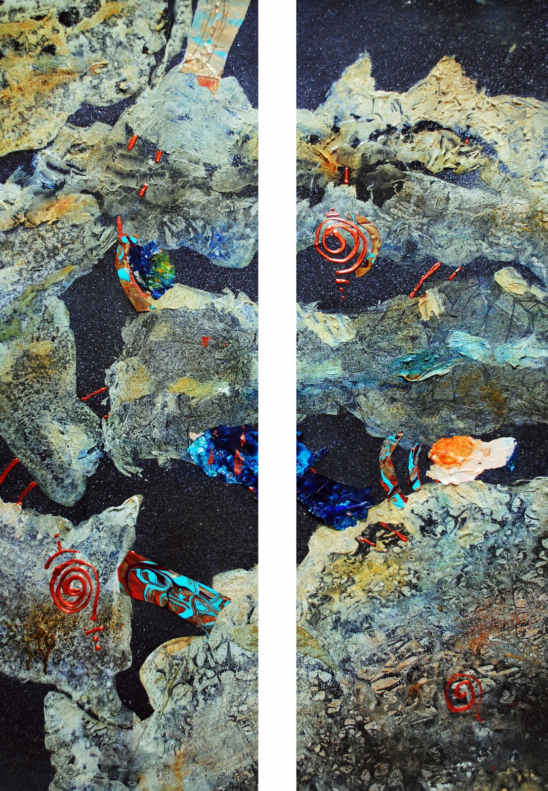 Kay Fuller's Art Blog: Progression of Moon Rocks