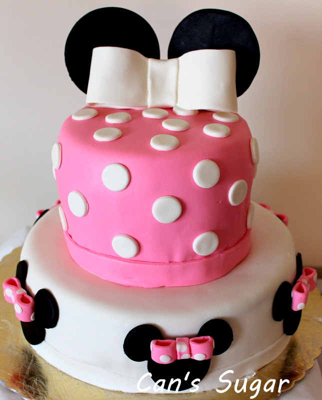 Can's Sugar: MİNNİE MOUSE TEMALI PASTA...