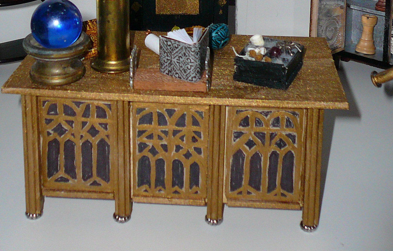 Heather's Water Works: Dumbledore's Desk in Miniature