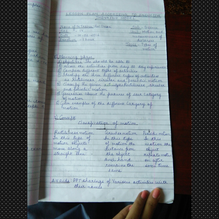 Magnificent Science LESSON PLAN ON INDUCTIVE THINKING MODEL Magnificent Science LESSON PLAN ON INDUCTIVE THINKING MODEL