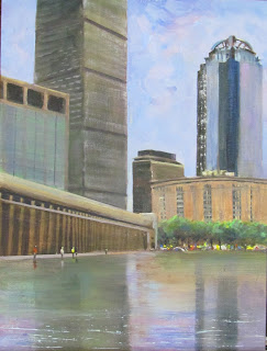 MAUREEN VEZINA OIL PAINTER: Christian Science Reflecting Pool Boston