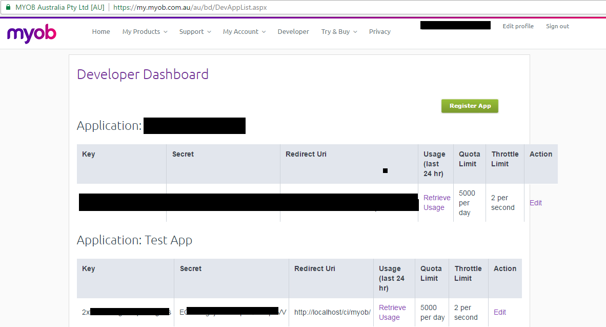 Code Samples: Connect to MYOB Api Using Php Application