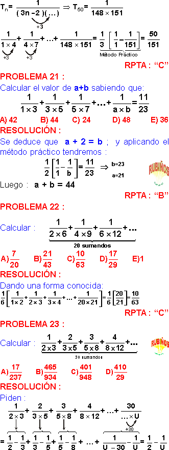 SUMATORIAS Y SUS PROPIEDADES EJERCICIOS RESUELTOS PDF