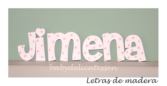 BABY DELICATESSEN LETRAS DE MADERA: JIMENA