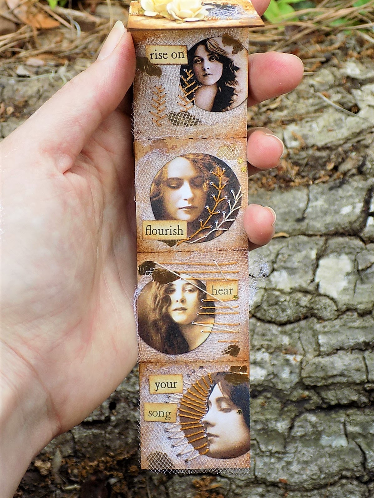 flew the coop: Embroidered Matchbook Journal