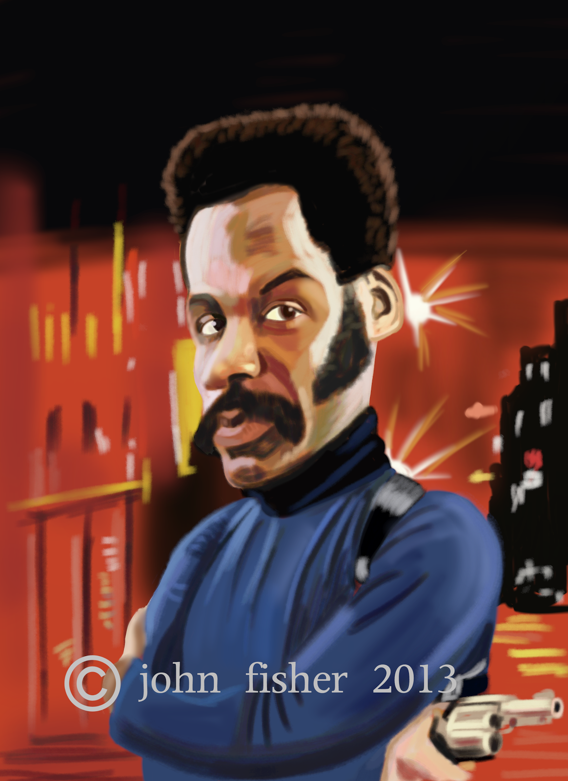 The Art of John Fisher: Richard Roundtree...as Shaft..