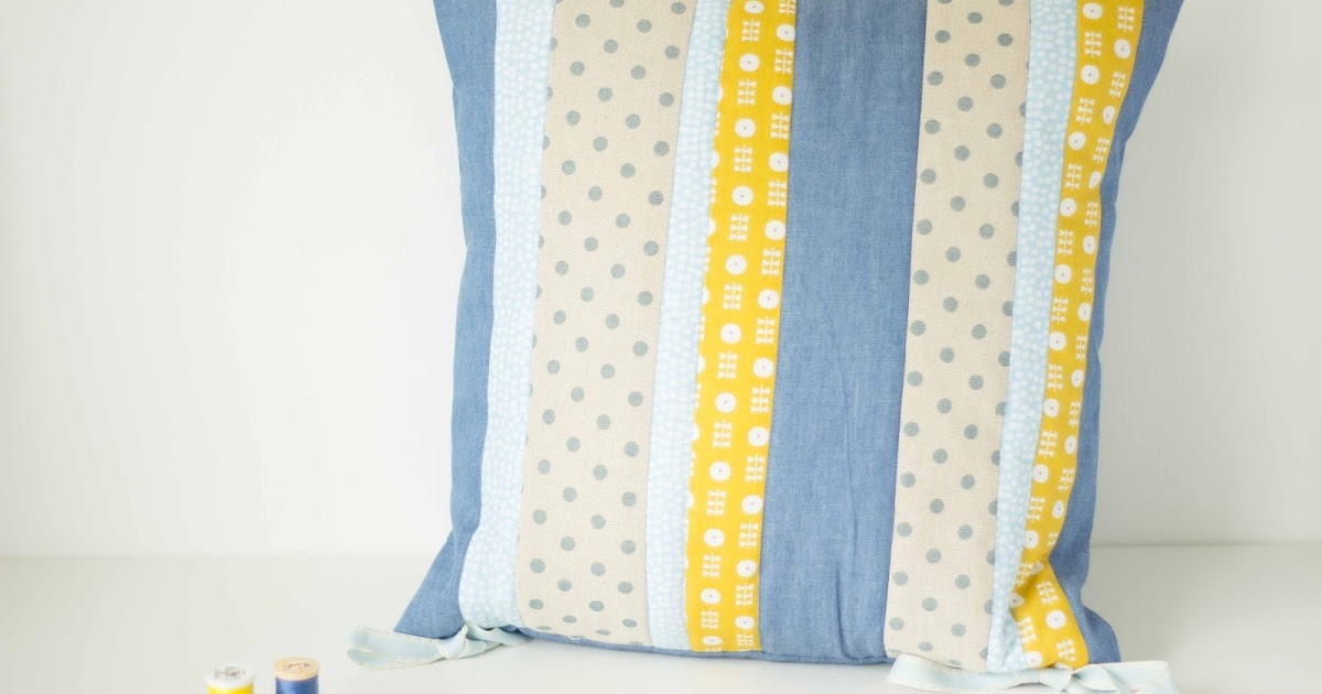 floral and feather: How to sew a quilted patchwork cushion cover*