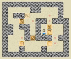 Sokoban: Sokoban lessons - Seven boxes (with rooms)