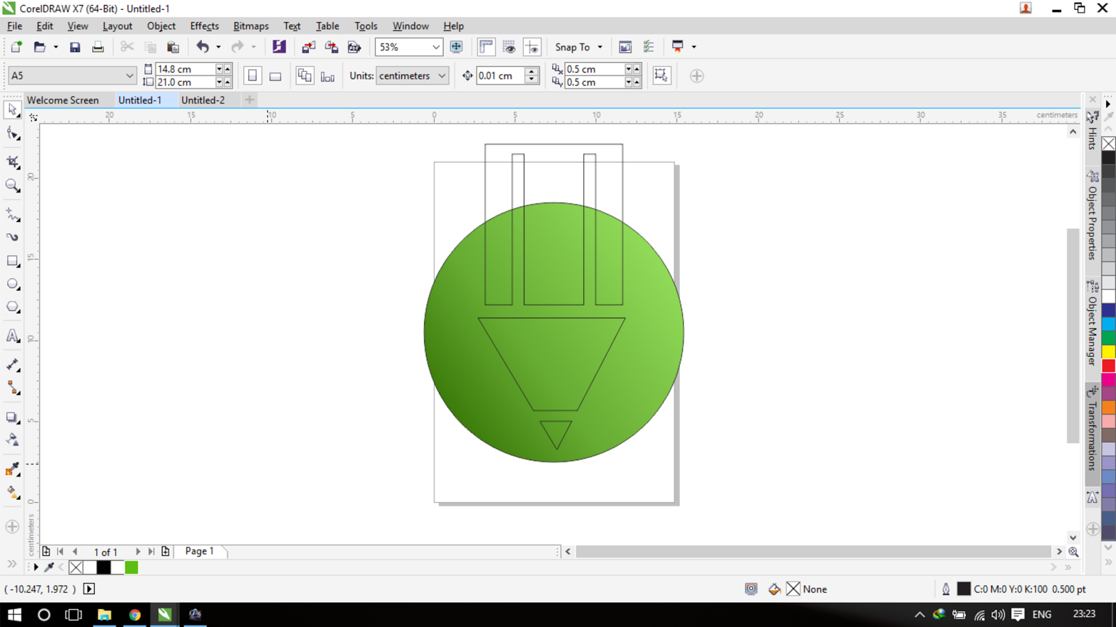 √ #1 Membuat Logo Corel Draw X3 - ABDUL SHARE