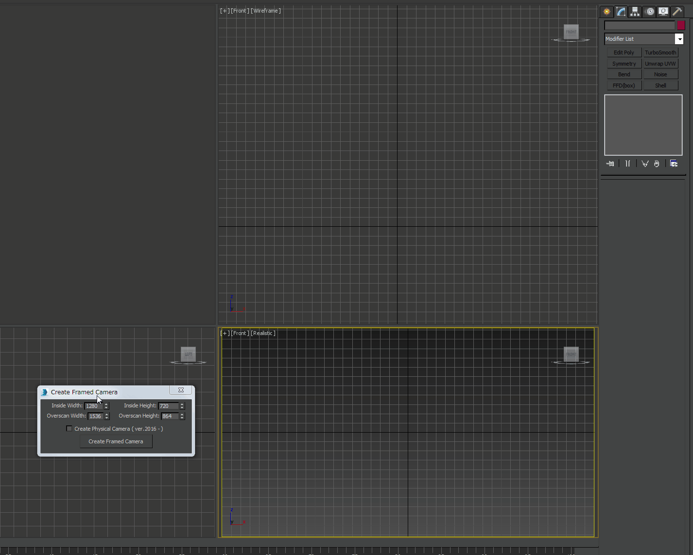 Suit Dimension Tools: Create Framed Camera