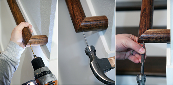 IHeart Organizing: Do it Yourself: Stairway Handrail Installation