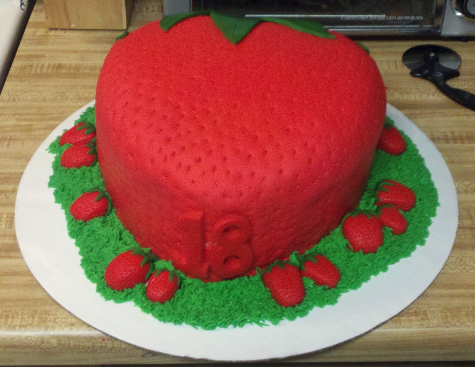Intentionally Living...: Strawberry Shaped Cake