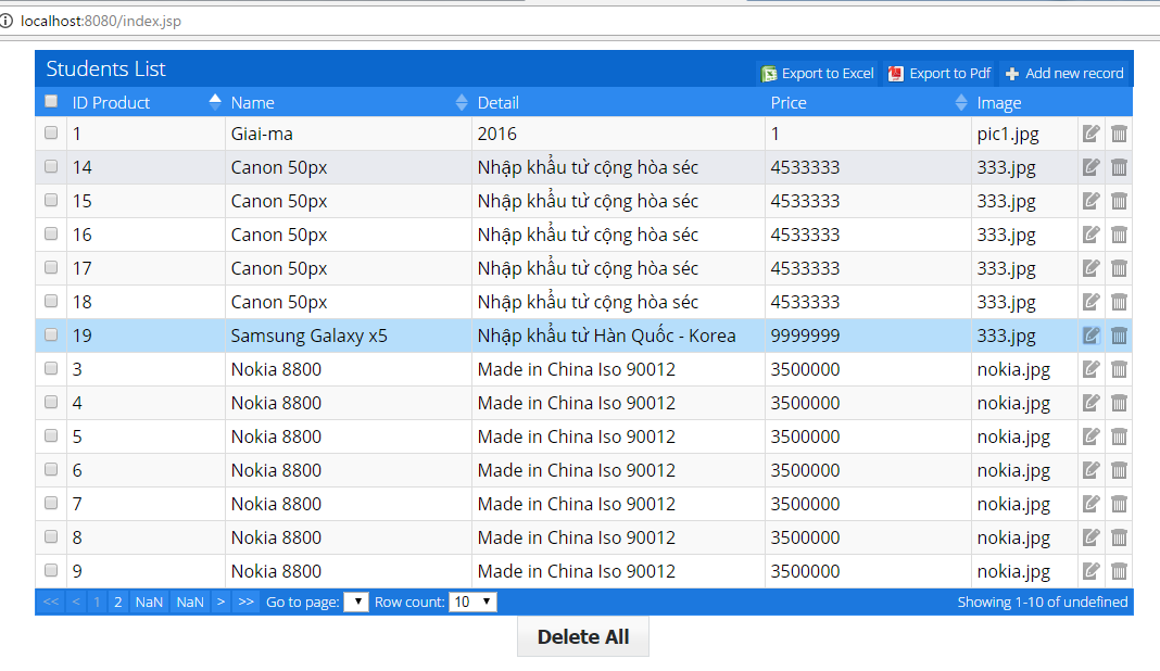 Insert Update Delete Jsp Servlet Java Web CRUD JTABLE JQuery NetBeans ... Insert Update Delete Jsp Servlet Java Web CRUD JTABLE JQuery NetBeans ...