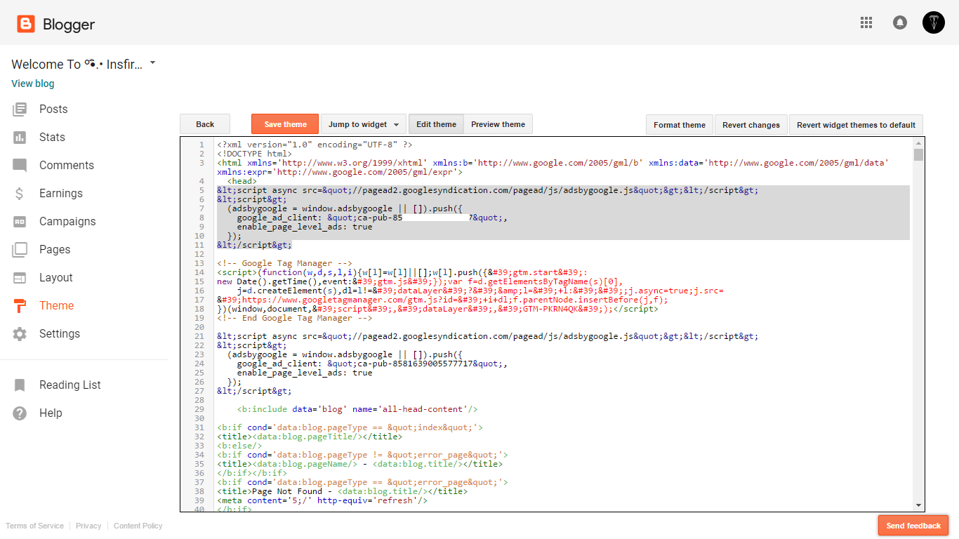 Cara Mengatasi Error Parsing XML Kode Adsense Di Blog - Ronaldi KJ