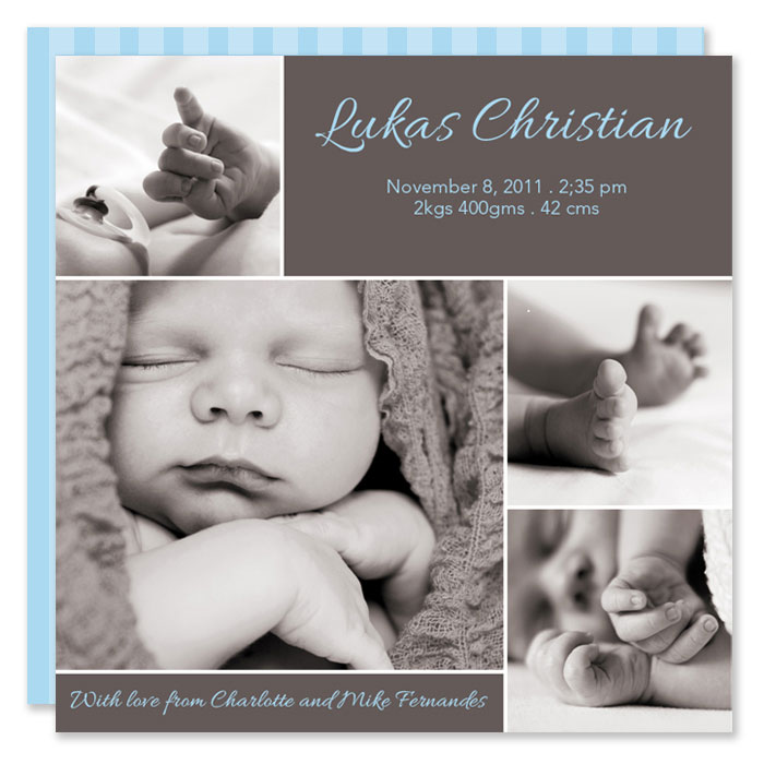 Paper Couture Stationery: Birth announcements for little boys