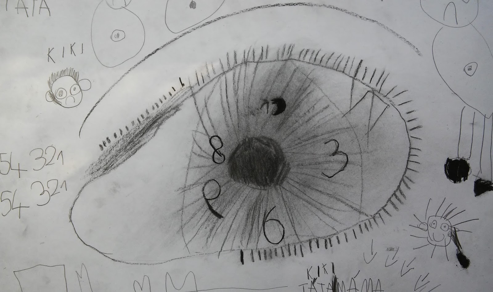 Charcoal drawing - human eye / Kresba uhlem - lidské oko